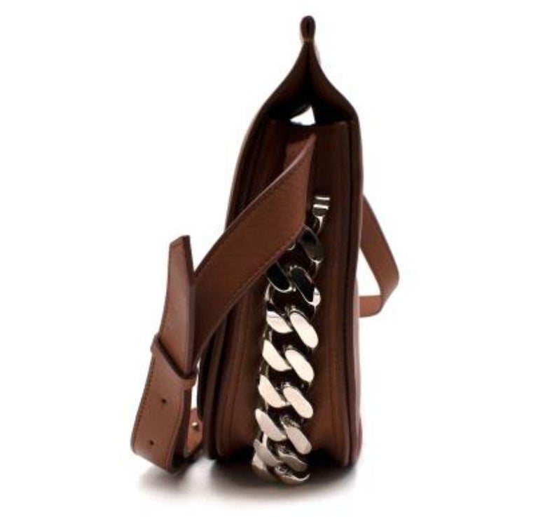 Givenchy Tan Infinity Leather Bag with Silver Chain Detail For Sale at ...