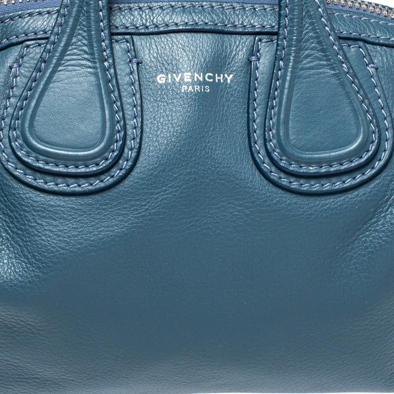 Givenchy Teal Blue Leather Mini Nightingale Bag at 1stDibs