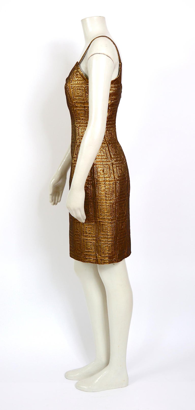 Givenchy vintage 1990s gold bronze logo dress at 1stDibs