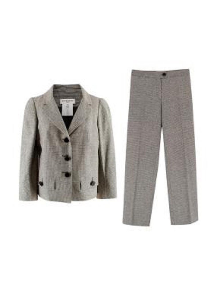 Givenchy Vintage Houndstooth Trouser Suit For Sale at 1stDibs