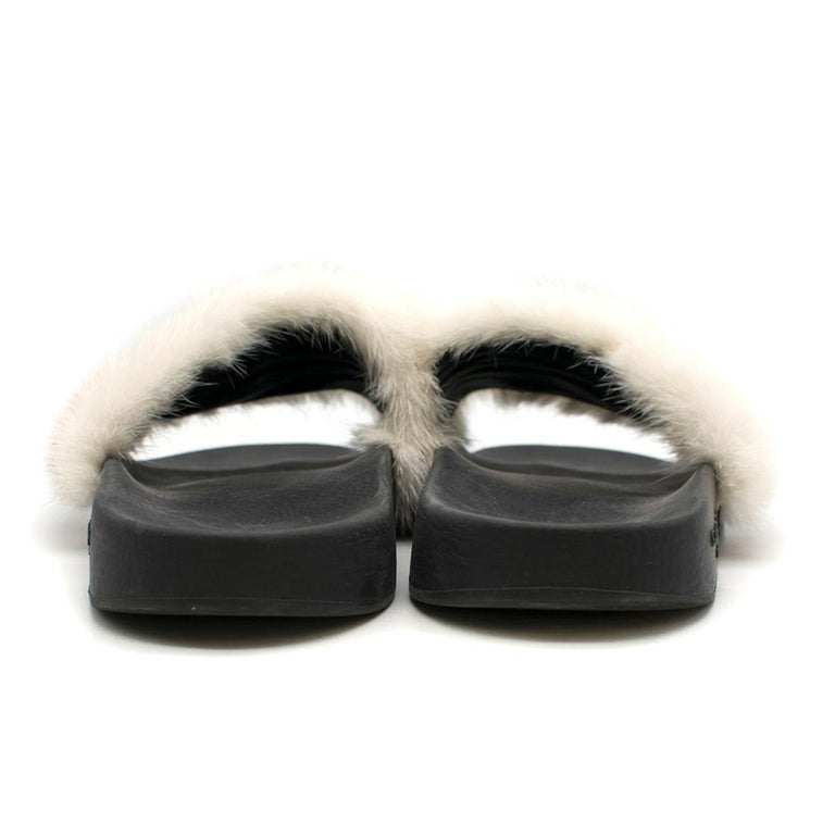 Givenchy White and Red Fur Slides Size 40 at 1stDibs | givenchy fur ...