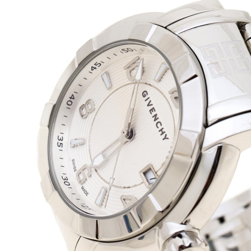 Givenchy White Stainless Steel GV.5254J Men's Wristwatch 48 mm For Sale ...