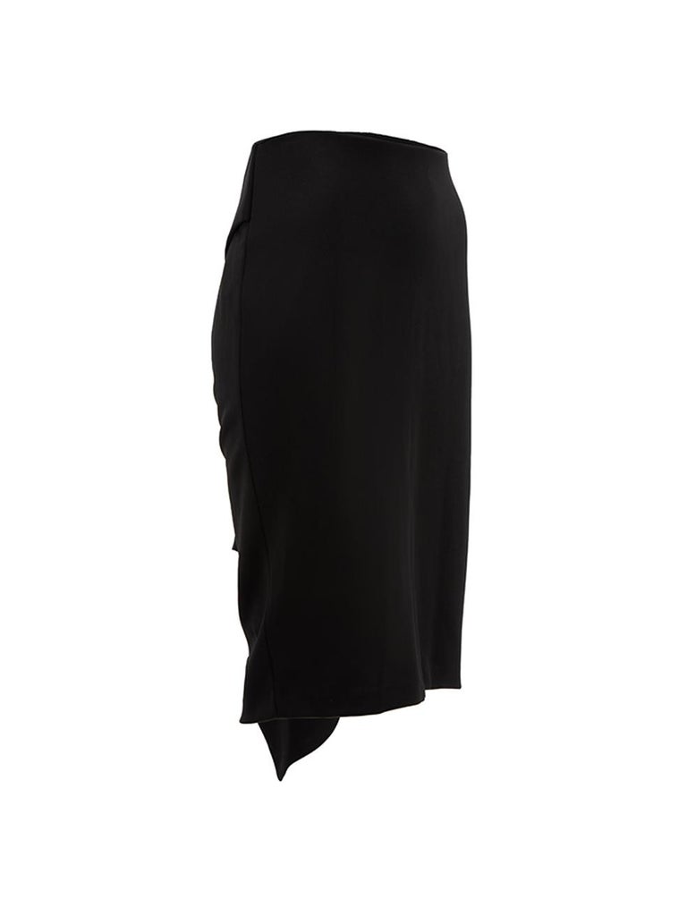 Givenchy Women's Black Pencil Skirt w/ Back Frill For Sale at 1stDibs