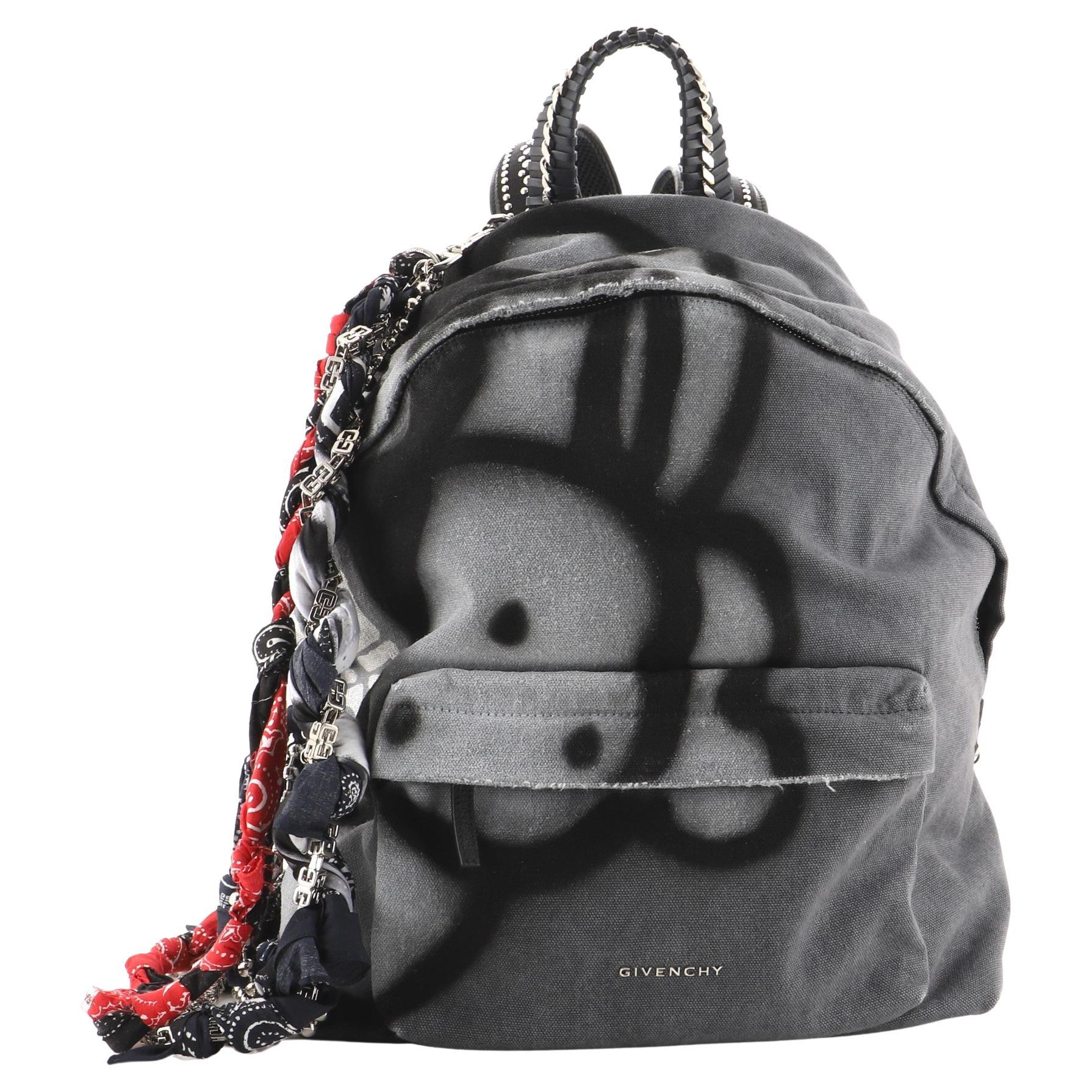 Givenchy x Chito Double U Backpack Printed Canvas For Sale at 1stDibs