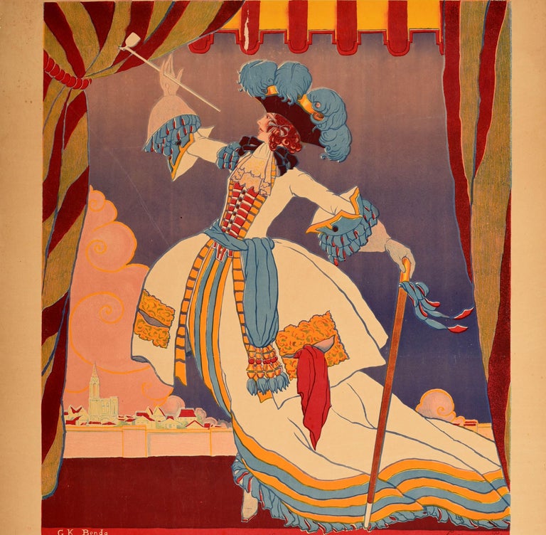 GK Benda - Original Antique Theatre Poster Nom D'Une Pipe Comic Opera ...