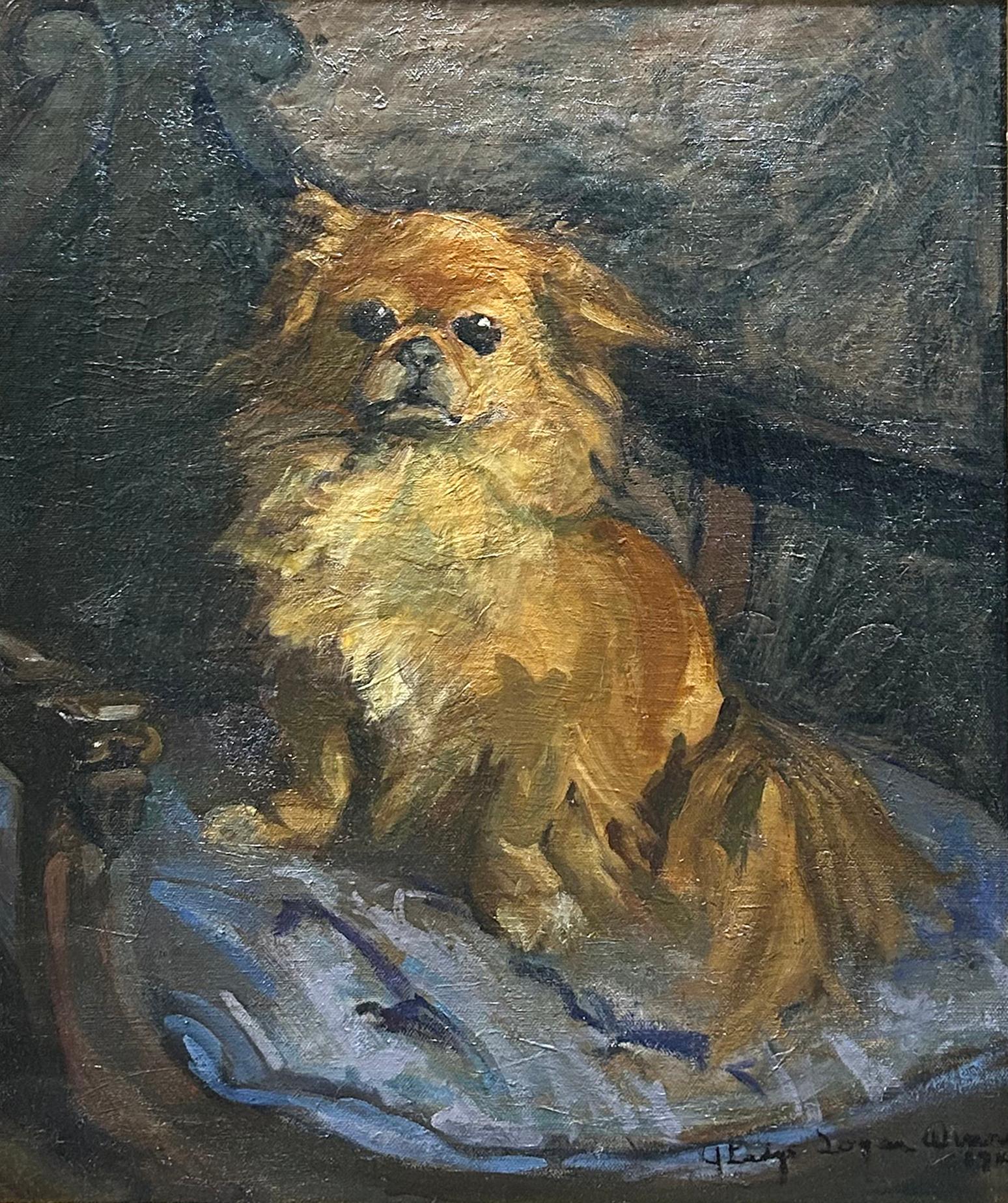 Gladys Logan Winner - 20th Century Impressionist Dog Portrait of a Cavalier King Charles Spaniel ...
