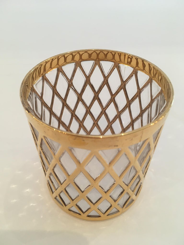 Glam Vintage Set of 14 Rocks Glasses and Ice Bucket by Imperial Glass ...