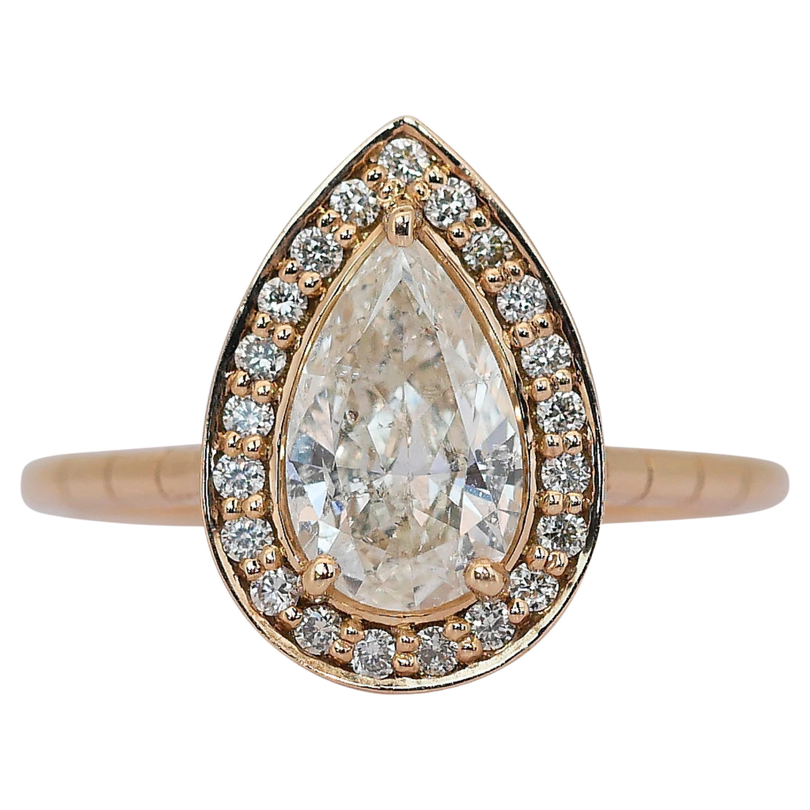 Captivating 4.56ct Diamonds Double Halo Ring in 18k Yellow Gold - IGI ...
