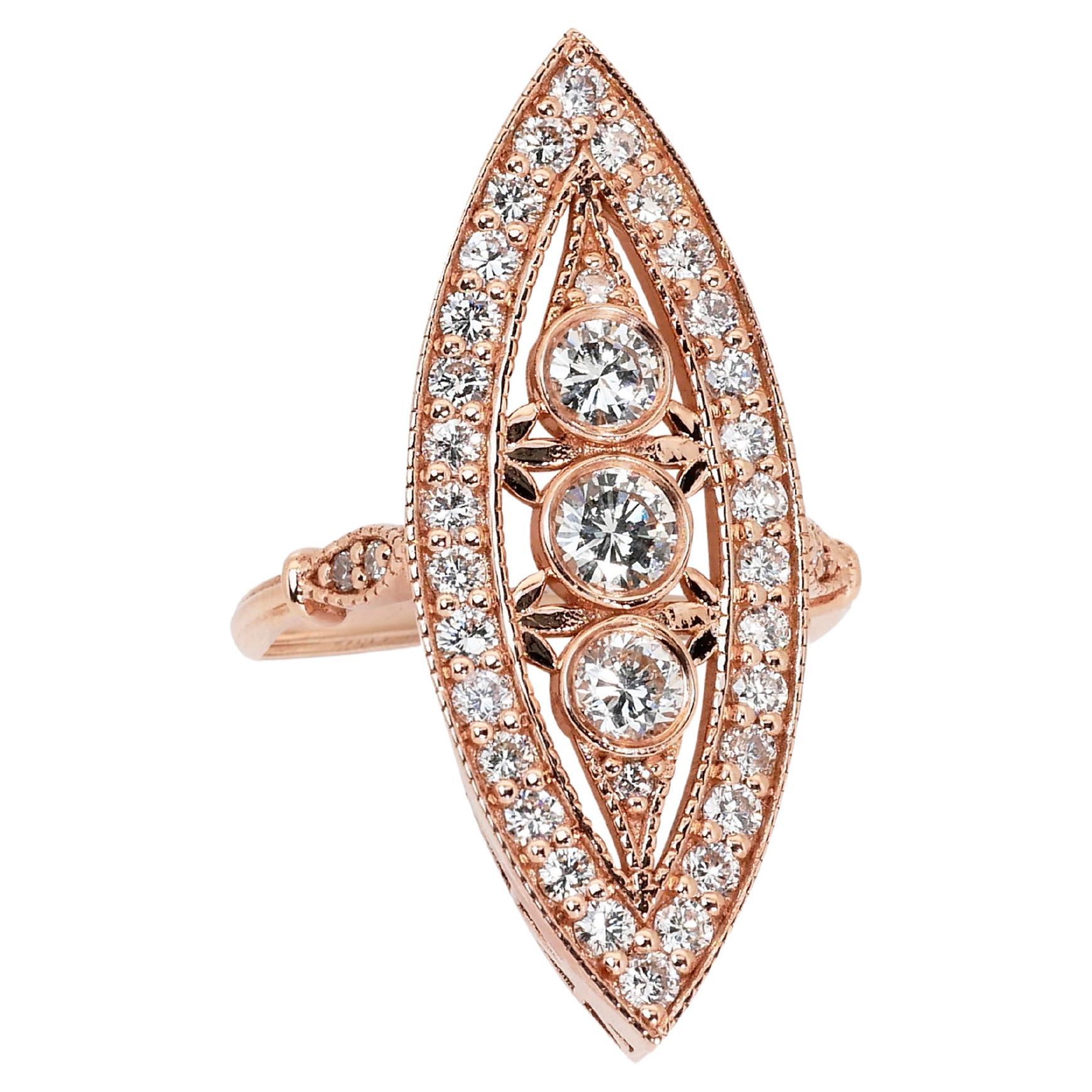 Antique Georgian Revival Floral Diamond Ring, Antique Diamond Flower ...