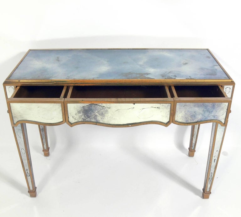 Glamorous 1940s Mirrored Vanity and Mirror at 1stDibs