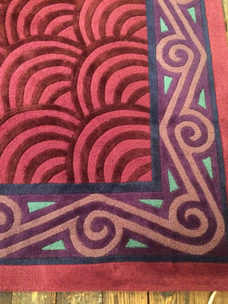 Glamorous Deco Inspired Plush Custom Rug at 1stDibs