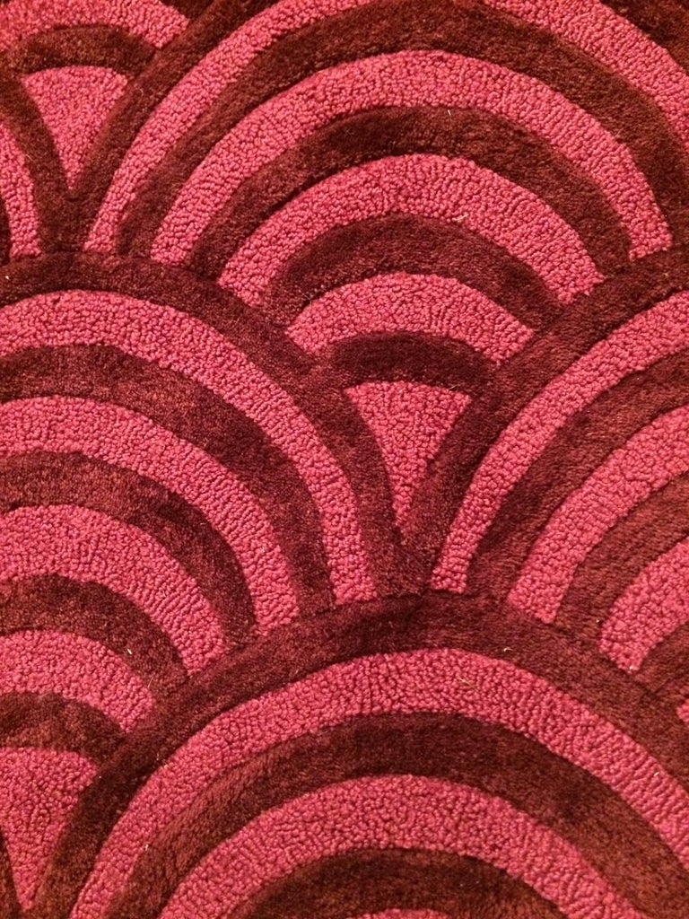 Glamorous Deco Inspired Plush Custom Rug at 1stDibs