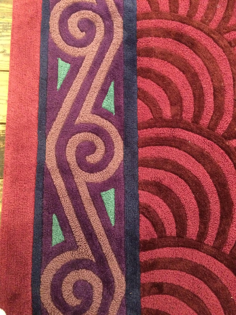 Glamorous Deco Inspired Plush Custom Rug at 1stDibs