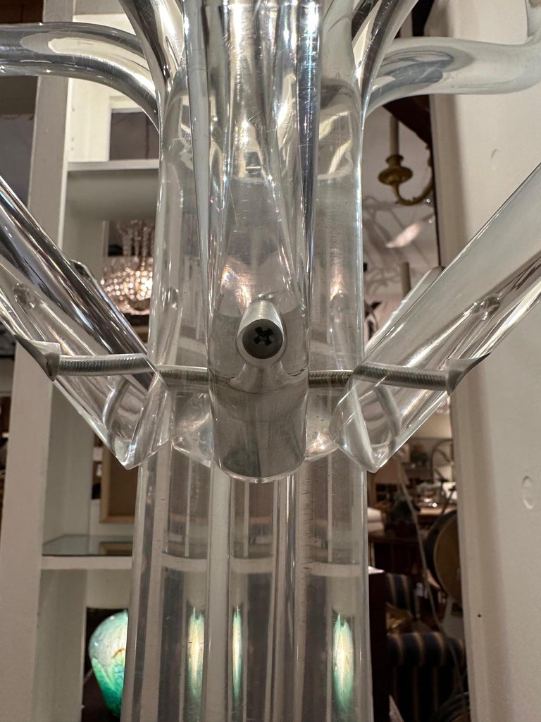 Glamorous Mid-Century Modern Lucite Coat Rack For Sale at 1stDibs