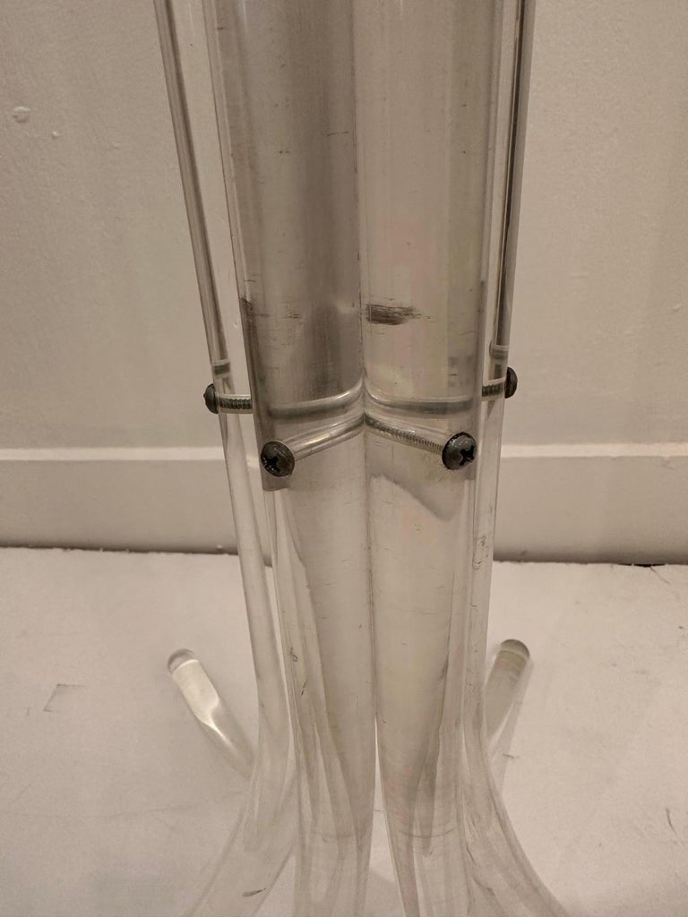 Glamorous Mid-Century Modern Lucite Coat Rack For Sale at 1stDibs