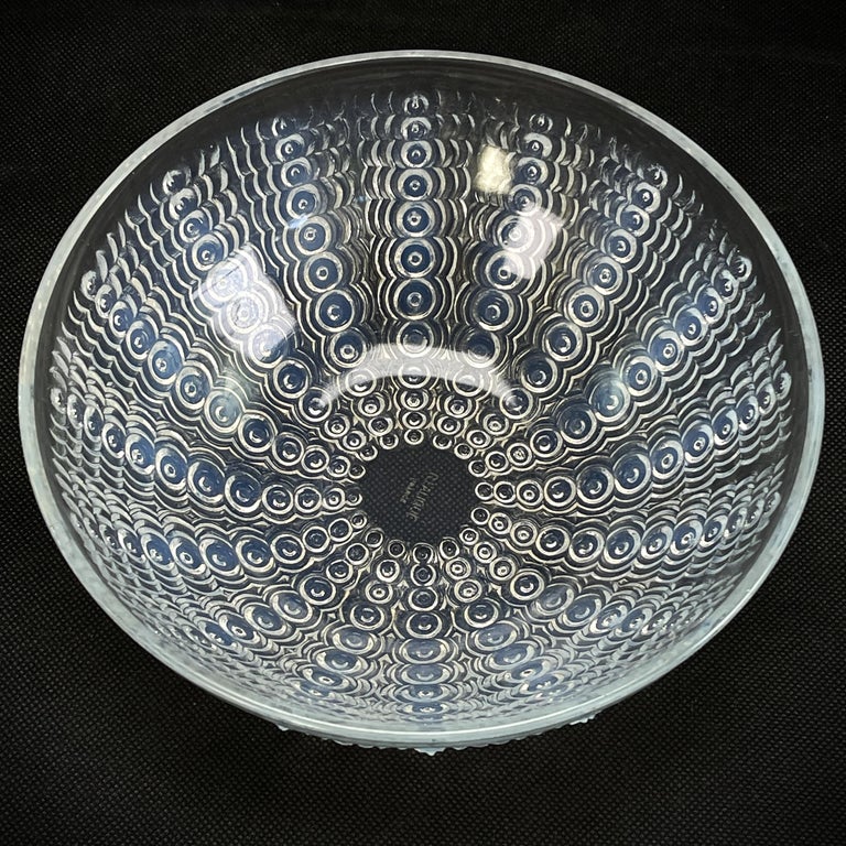 Glas Bowl by René Lalique, Oursins Bowl, 1930s For Sale at 1stDibs