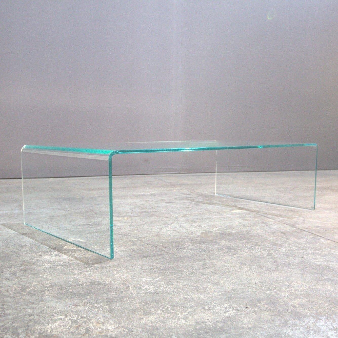Glas Italia Curvi Glass Coffee Table For Sale at 1stDibs