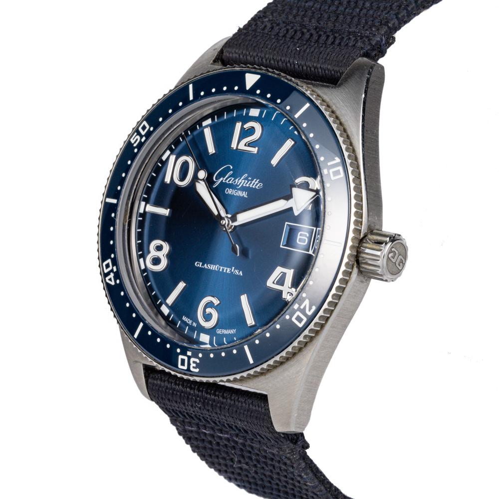 Glashutte Steel Sea Q Watch For Sale at 1stDibs