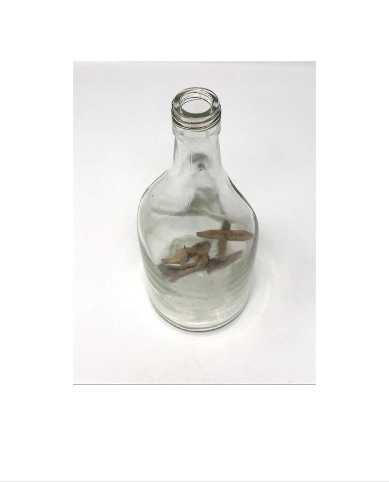 Glass 20th Century Calvados "Ship in a Bottle" and Decanter For Sale at ...