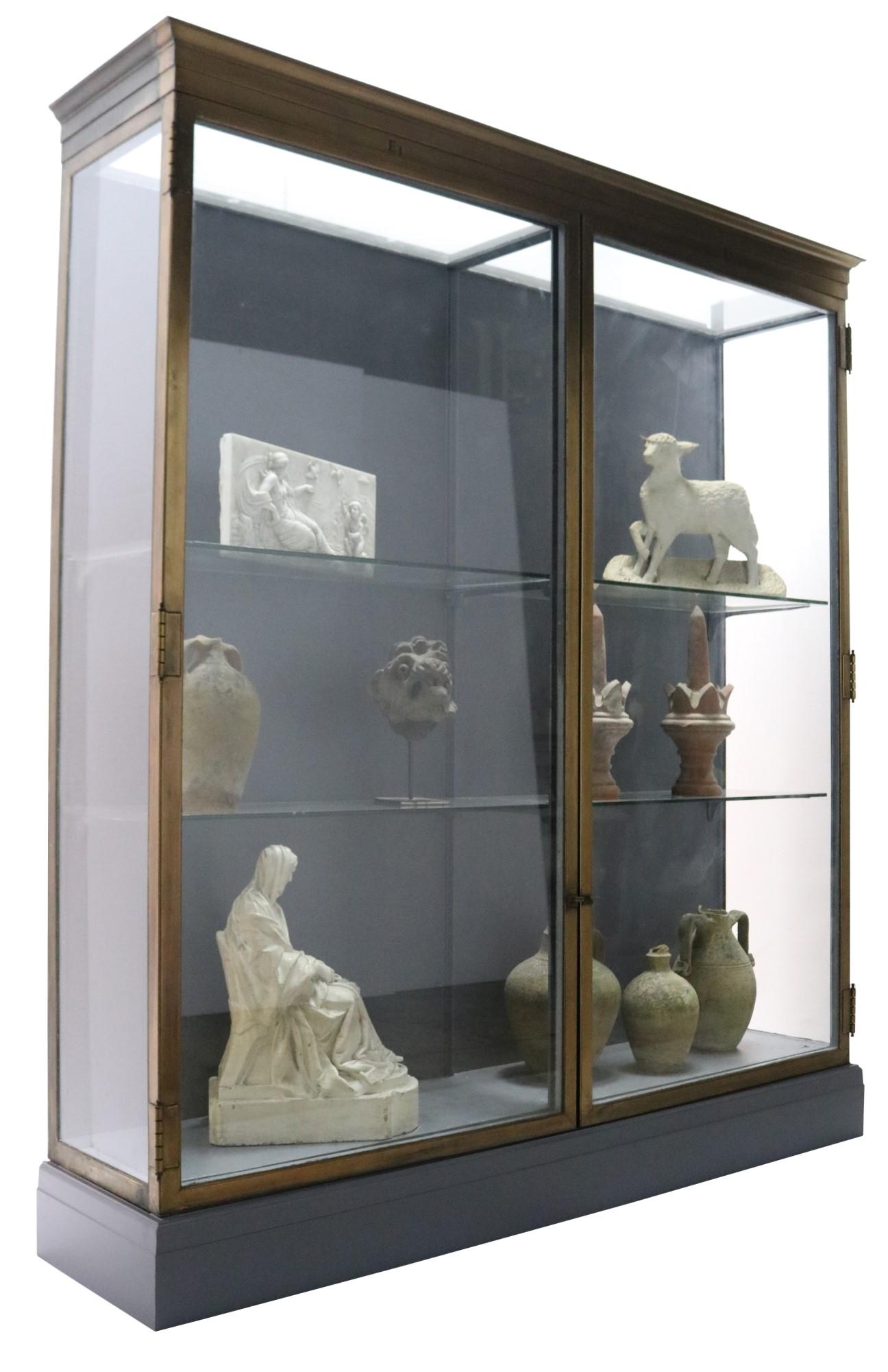 Glass and Bronze Museum Display Cabinet from The V&A For Sale at 1stDibs