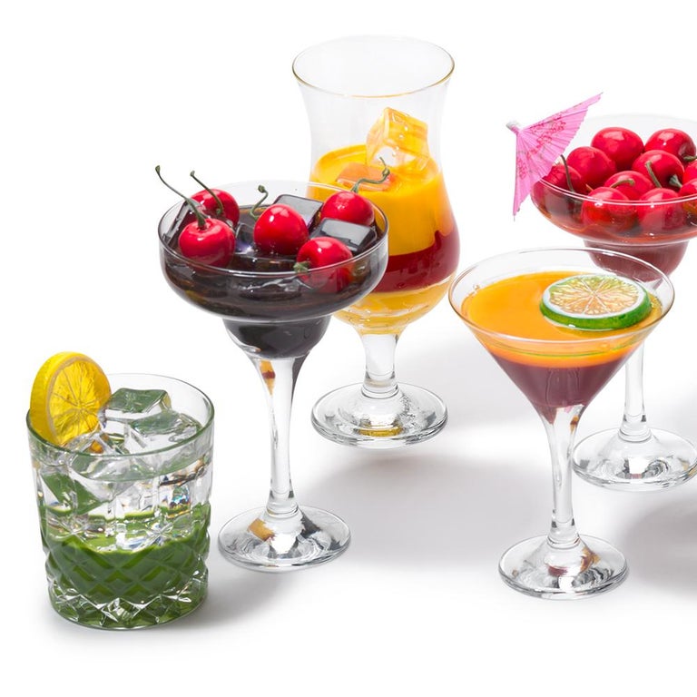 Glass and Resin Fake Low Ball Cocktail Objet d'Art or Bar Sculpture ...