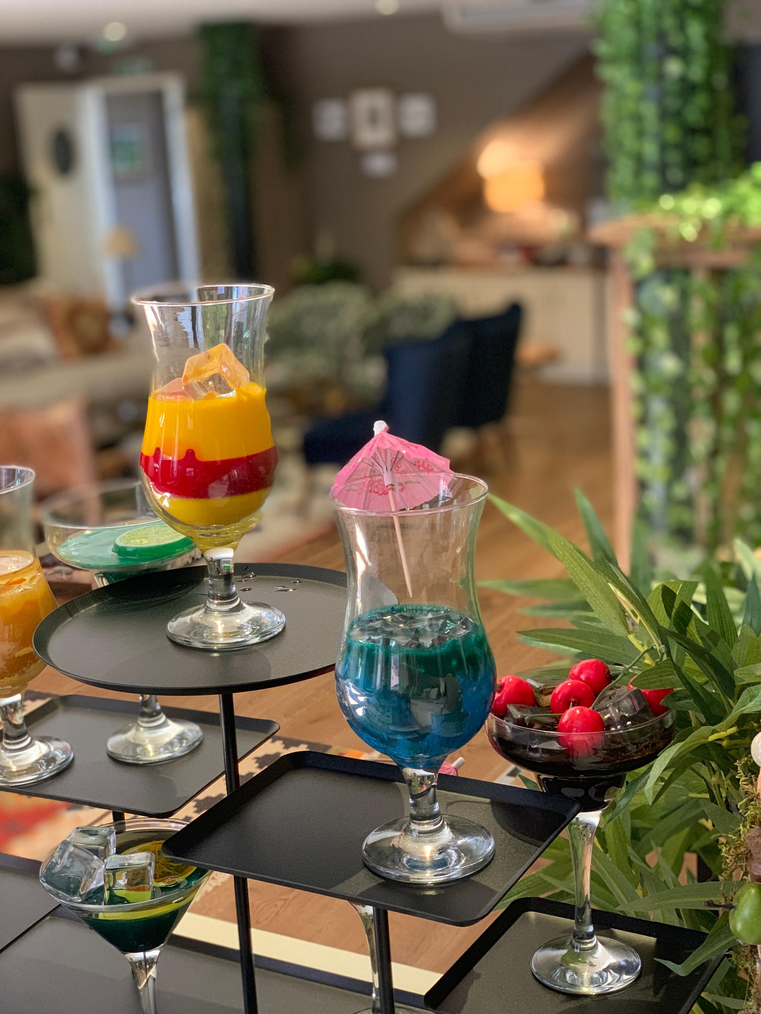 Glass and Resin Fake Low Ball Cocktail Objet d'Art or Bar Sculpture ...