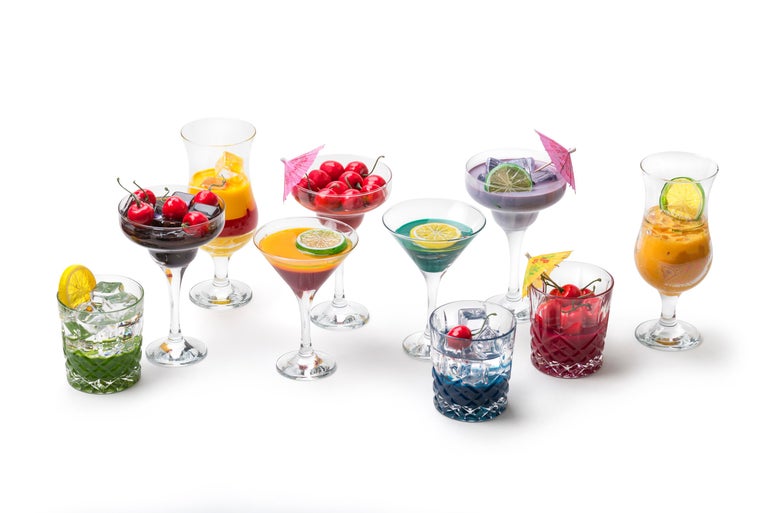 Glass and Resin Fake Martini Cocktail Objet d'Art or Bar Sculpture ...