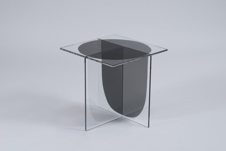 Glass Bipolar Coffee Table by OS and OOS For Sale at 1stDibs