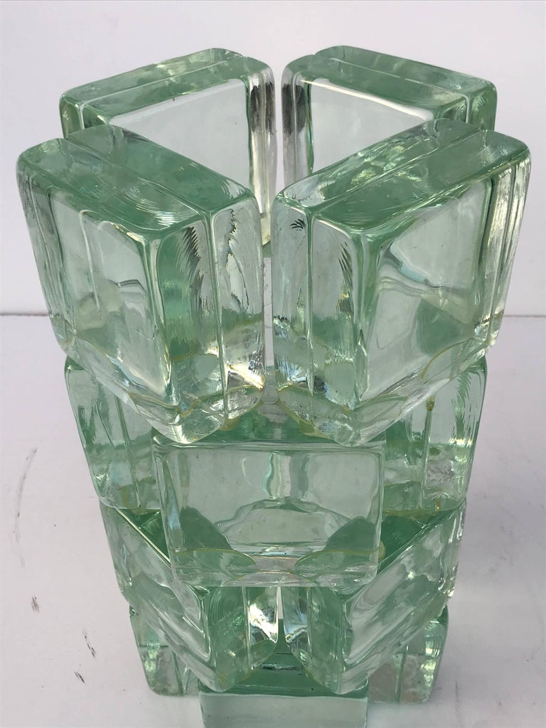 Glass Block Side Table by Imperial Imagineering at 1stDibs