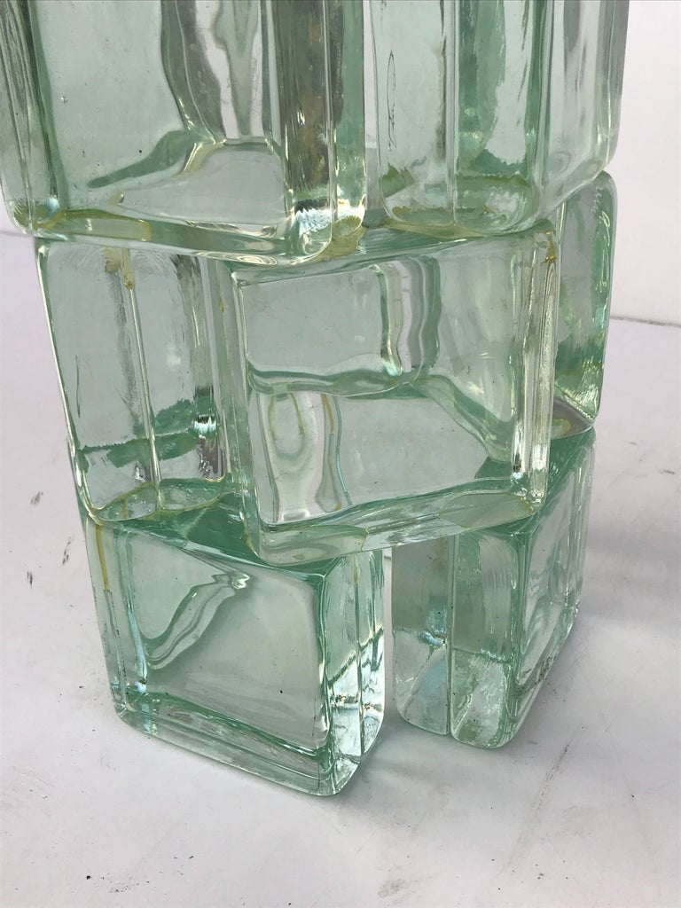 Glass Block Side Table by Imperial Imagineering at 1stDibs