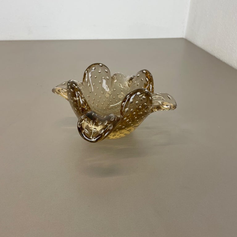 Glass Bowl Element Shell Ashtray Murano Bubble by Barovier and Toso ...