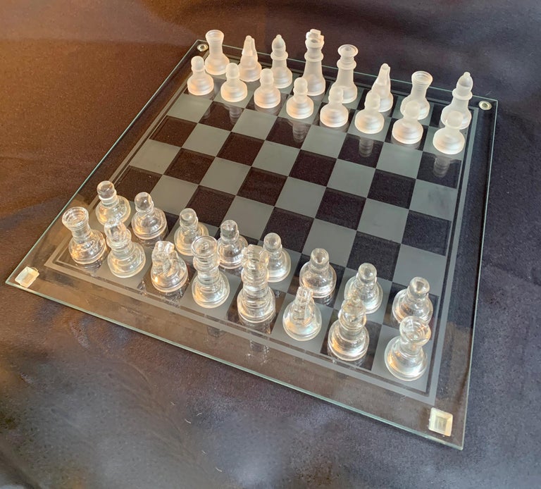 Glass Chess Set at 1stDibs