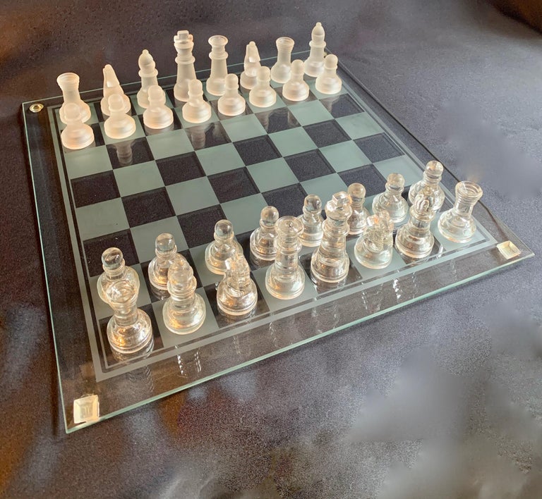 Glass Chess Set at 1stDibs