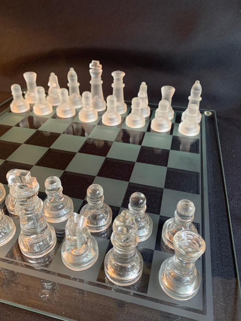 Glass Chess Set at 1stDibs
