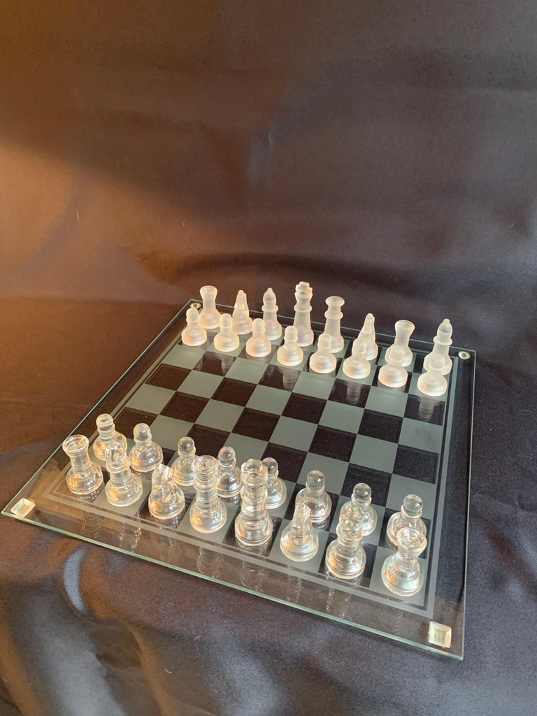 Glass Chess Set at 1stDibs