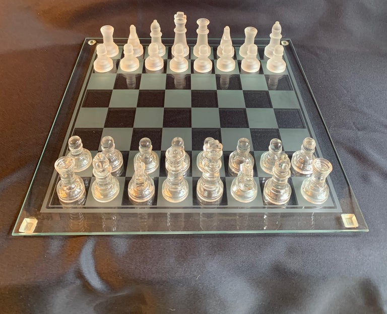 Glass Chess Set at 1stDibs