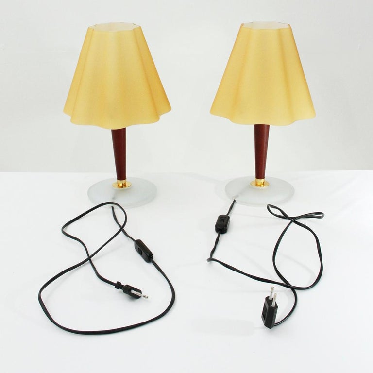 Glass Diffuser Table Lamp by Fabbian, 1990s, Set of 2 For Sale at 1stDibs