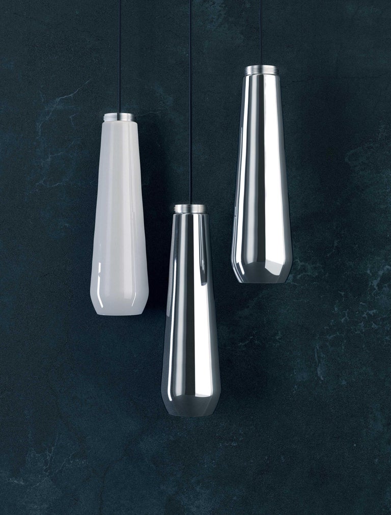 Glass Drop Suspension Lamp in White Diffuser by Diesel Living For Sale ...