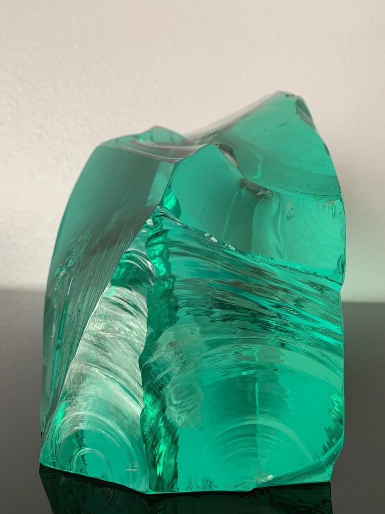 Glass Iceberg Polar Bear Sculpture at 1stDibs | polar bear on iceberg
