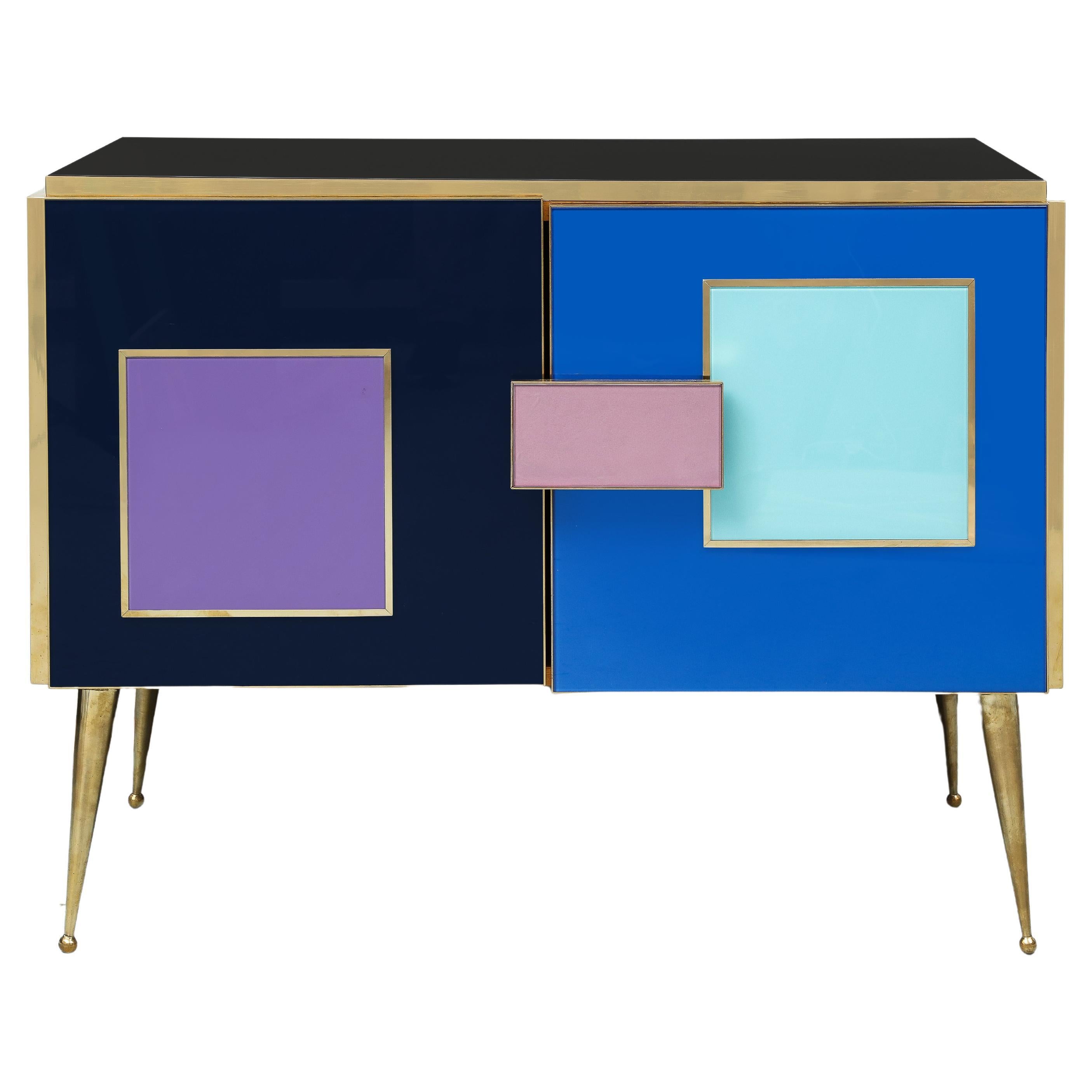 Glass Italian Cabinet For Sale at 1stDibs