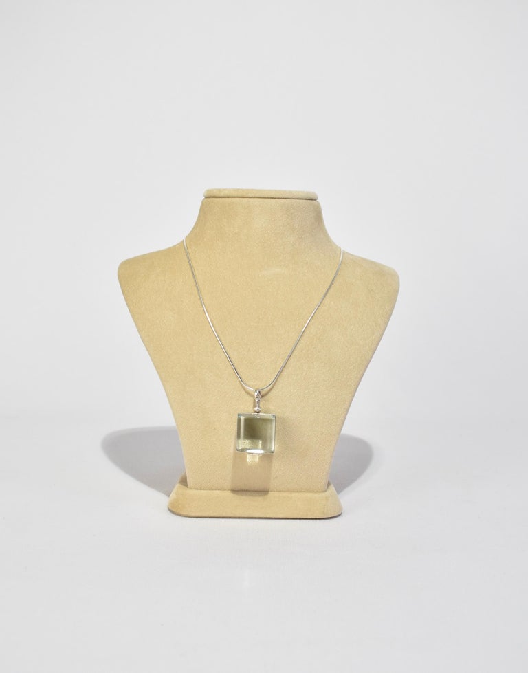 Glass Locket Necklace For Sale at 1stDibs