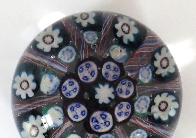Glass Millefiori Vasart Brothers Paperweight Hand Blown, Scotland Ca 1950s For Sale at 1stDibs