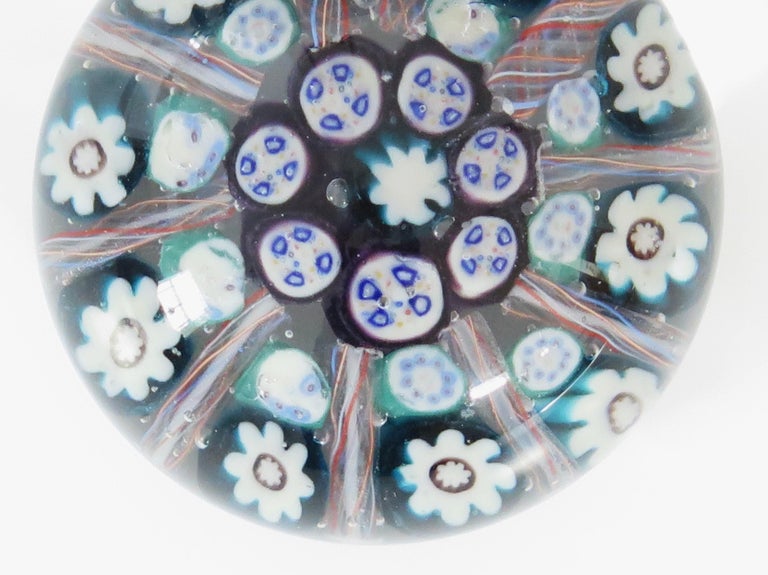 Glass Millefiori Vasart Brothers Paperweight Hand Blown, Scotland Ca 1950s For Sale at 1stDibs