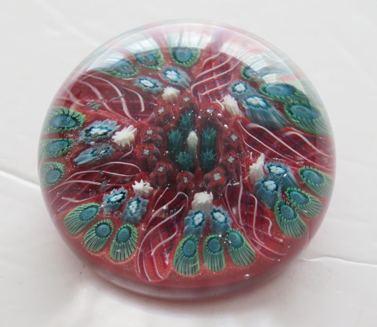 Glass Millefiori Vasart Paperweight Hand Blown, Scotland circa 1960 For ...