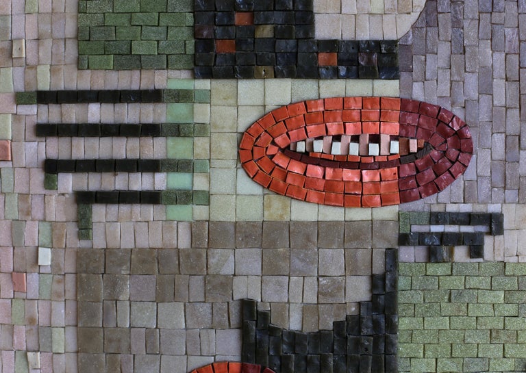 Glass Mosaic Relief Panel by Phyllis Wallen, 1950s at 1stDibs