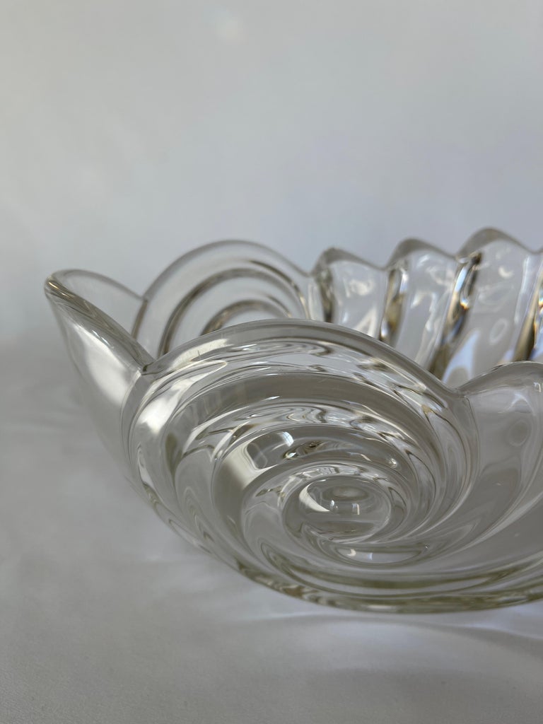 Late 20th Century German Crystal Nautilus Shell Centrepiece Serving ...