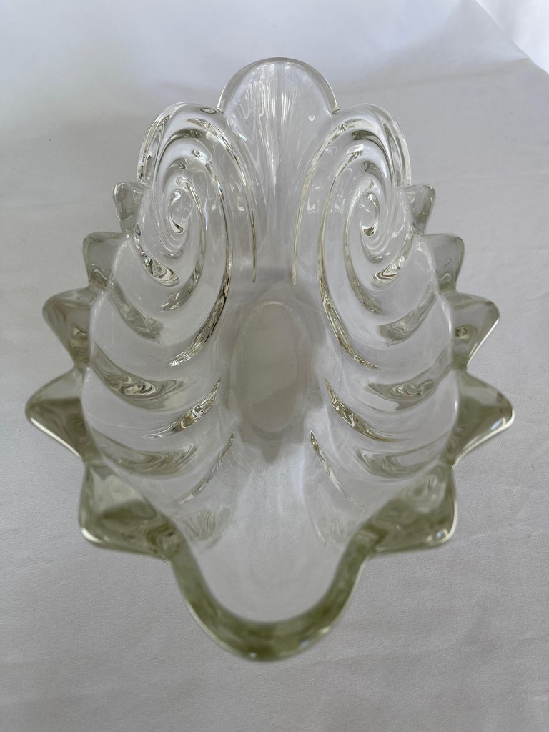 Late 20th Century German Crystal Nautilus Shell Centrepiece Serving ...