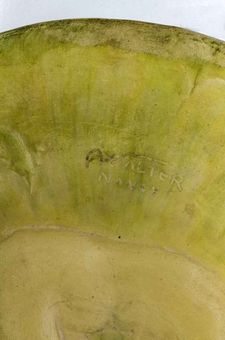 Glass Paste Plate by Victor Amalric Walter For Sale at 1stDibs