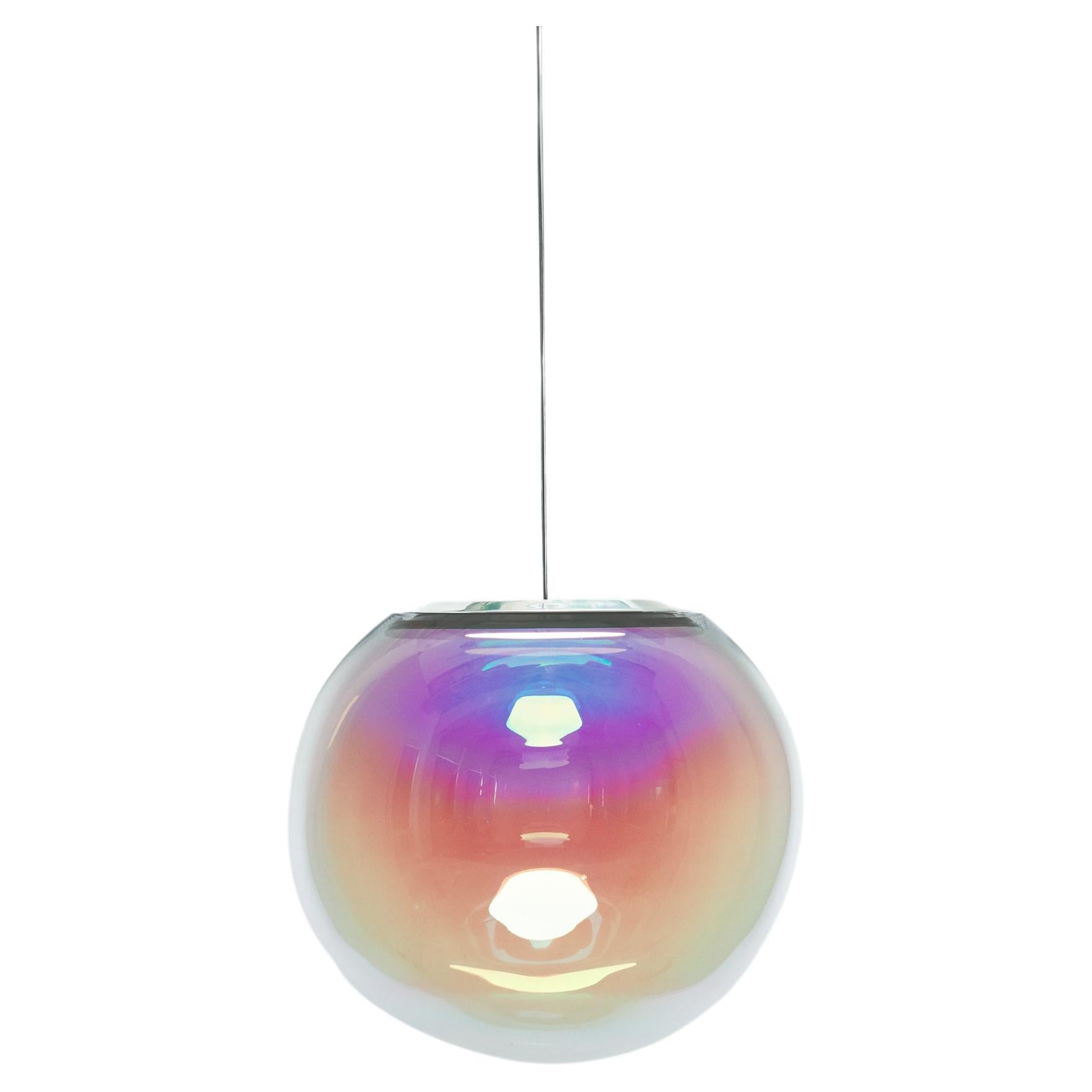Glass Pendant Light "Iris Globe" 35 cm, Sebastian Scherer for NEO/CRAFT ...