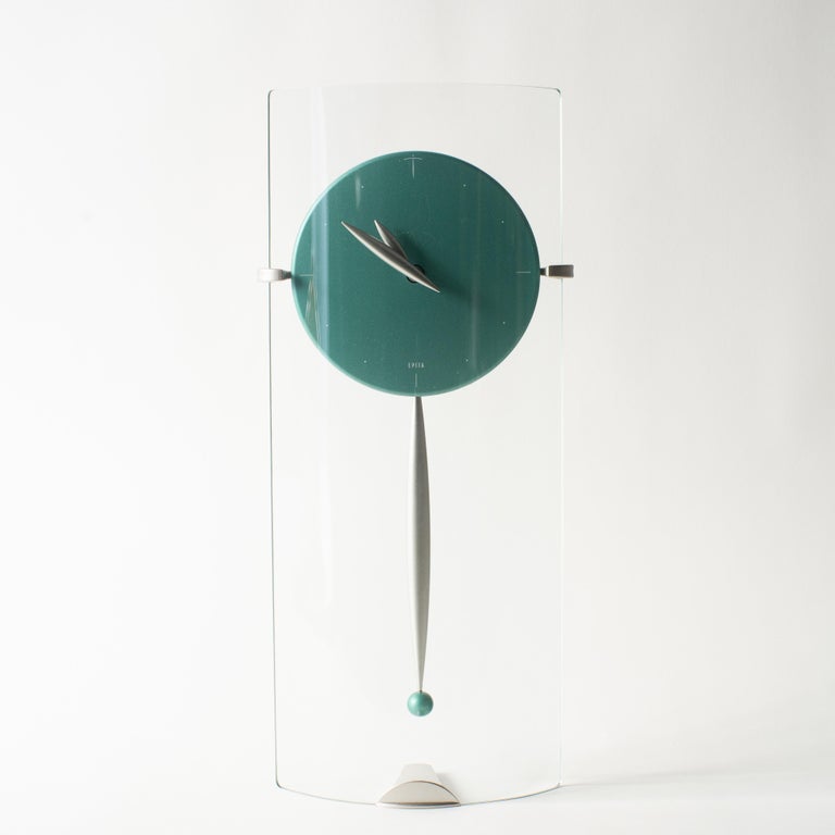 Glass Pendulum Clock Takashi Kato Postmodern, 1980s Japanese Design For ...